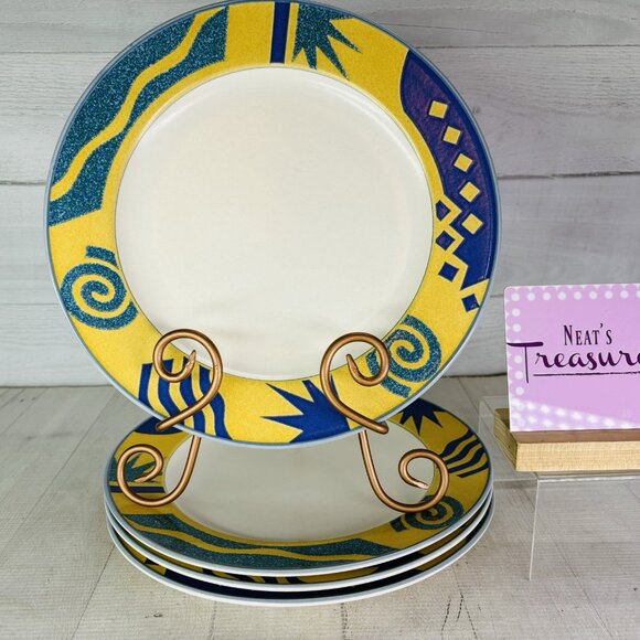 Mikasa | Dining | Mikasa Intaglio Verve Cac97 Blue Gold Rim Oven Safe ...